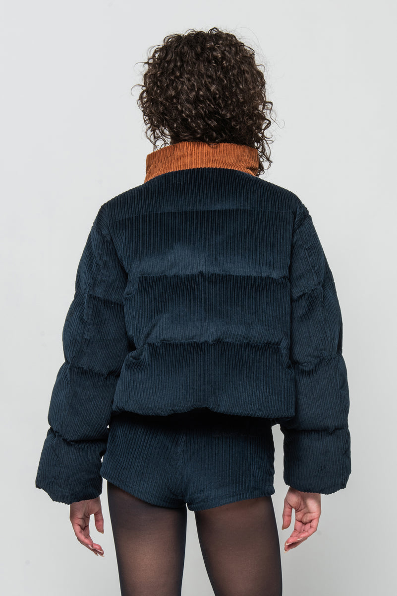 HUDSON CORDUROY PUFFER NAVY / EMBER – The Bar